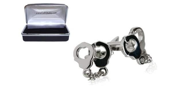 POLICE HANDCUFF CUFFLINKS - Police Discount Offers