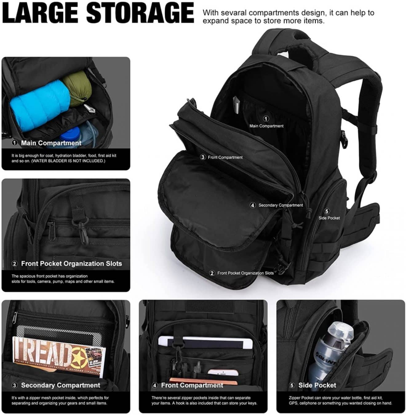 Mardingtop Military Tactical Backpack for Police Officers