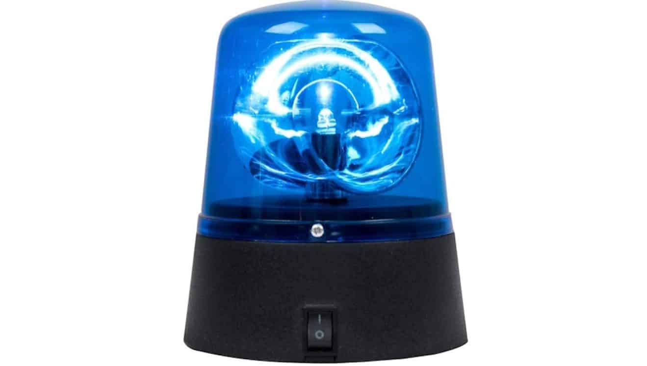 Novelty Party Disco Battery-Operated Rotating Blue LED Police Siren ...