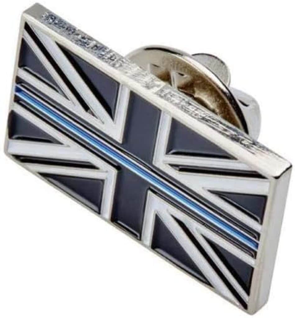 Thin Blue Line Union Jack Metal Lapel Badge - Police Discount Offers ...